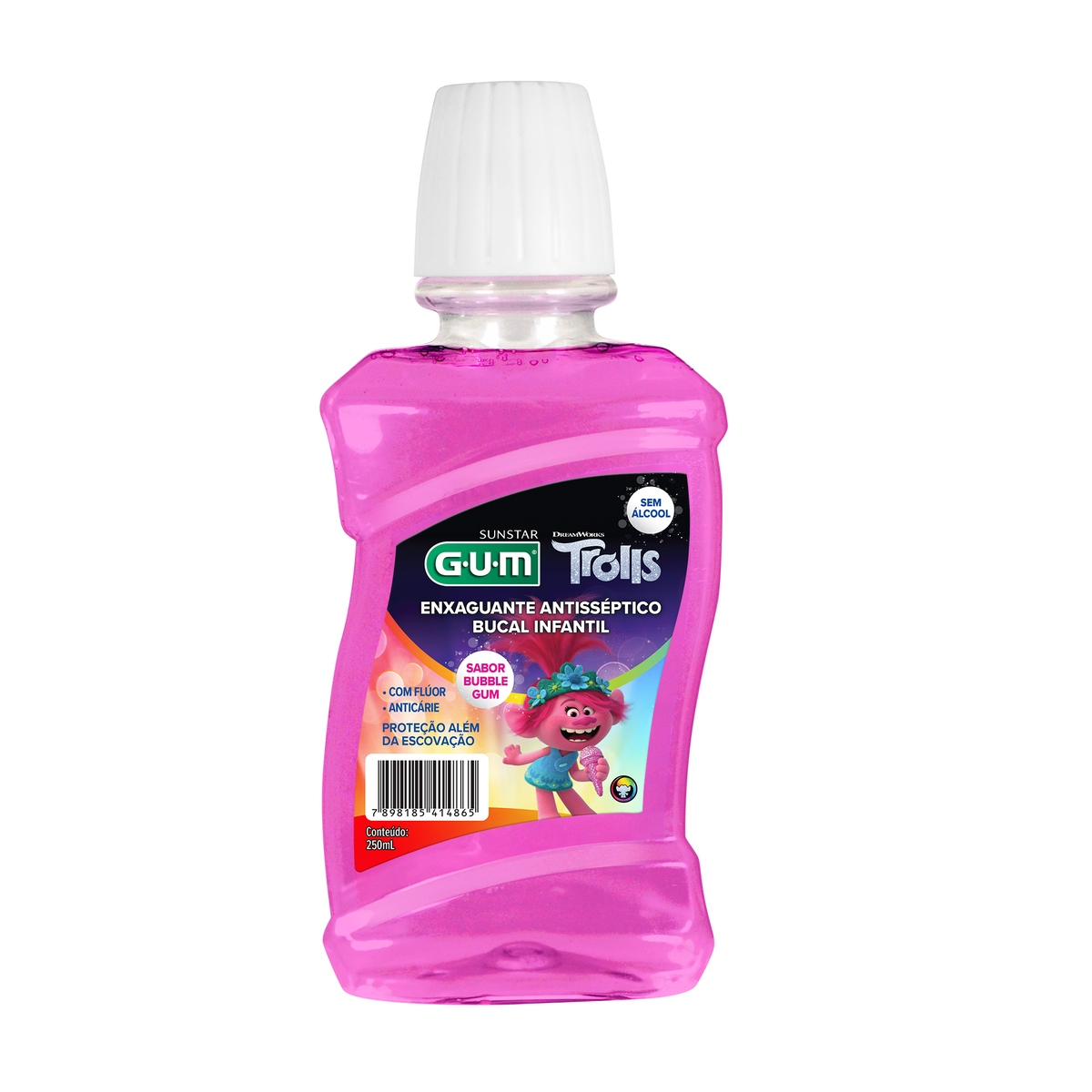 Enxaguante Bucal Infantil GUM Trolls Antisséptico 250ml em oferta ...