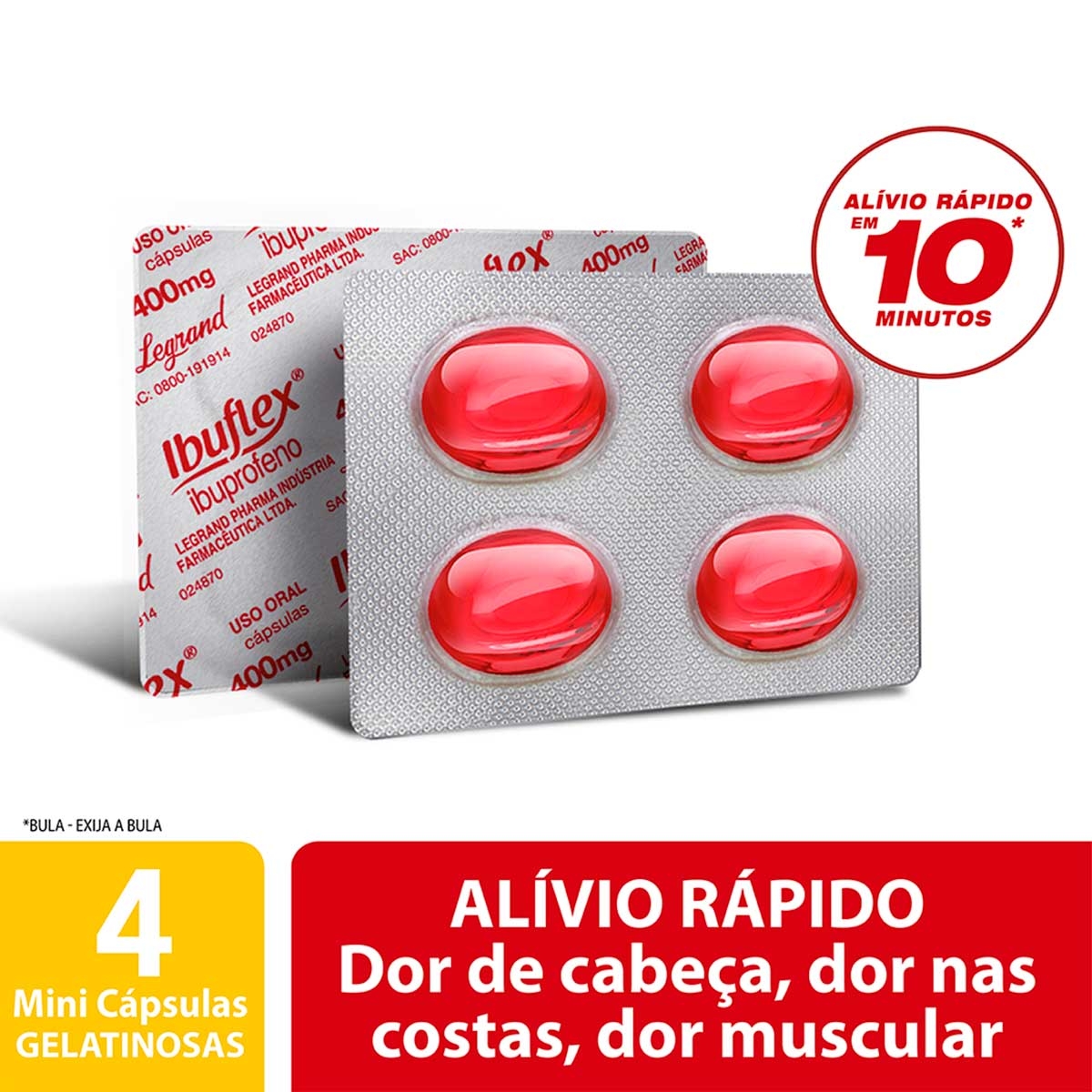 Ibuflex 400mg cápsulas: Preço, para que serve e onde encontrar | Drogasil