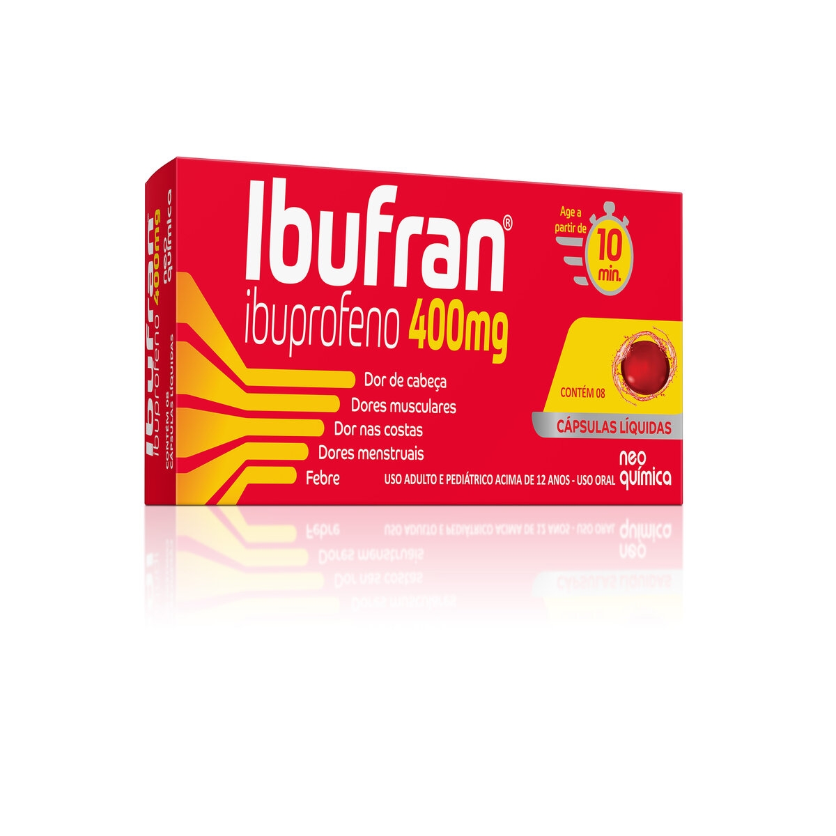 Ibufran Ibuprofeno 400mg 8 Cápsulas: Preço e para que serve | Drogasil