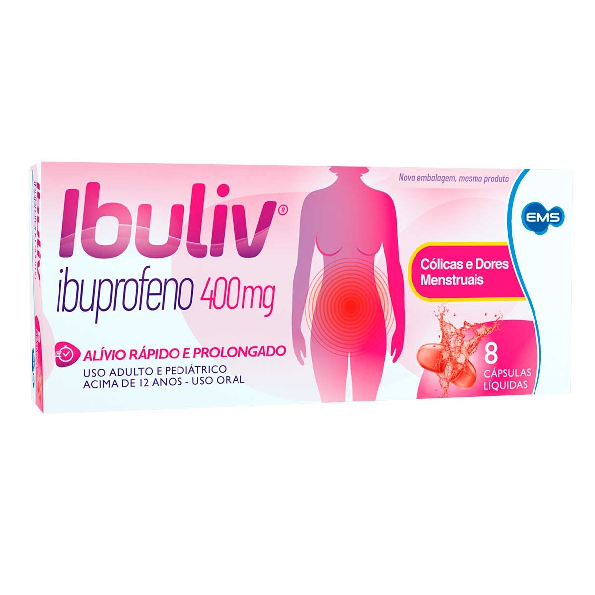 Ibuliv 400mg 8 Cápsulas - Preço e para que serve? | Drogasil