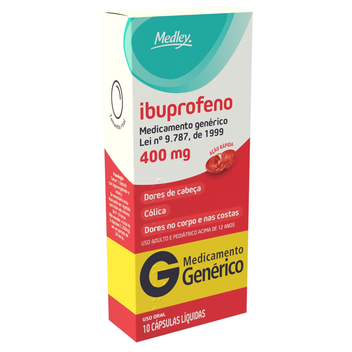 Ibuprofeno 400mg 10 cápsulas Medley Genérico com menor preço | Drogasil