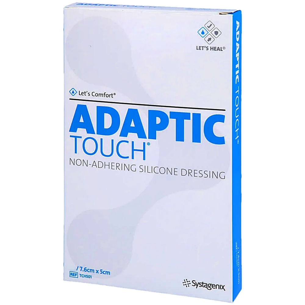 CURATIVO ADAPTIC TOUCH EM SILICONE 7.6X5CM REF TCH501 - UND | Drogasil