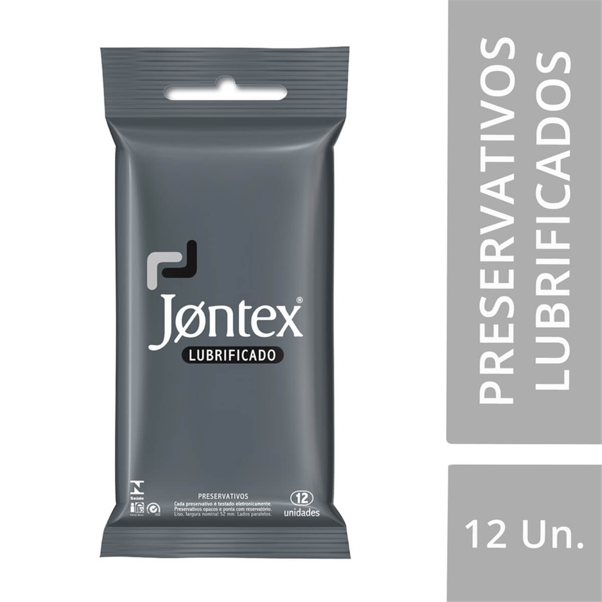 Jontex Preservativo Lubrificado 12 unidades | Drogasil