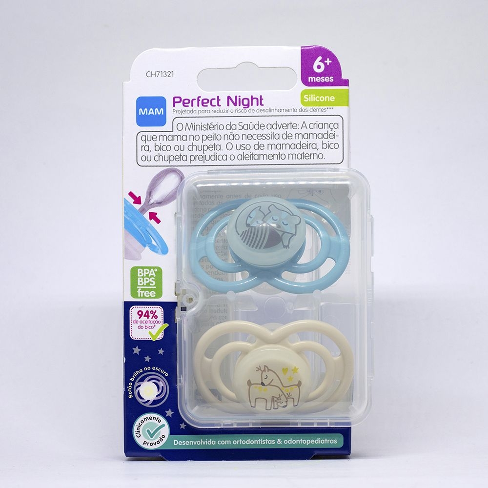 Chupetas MAM Perfect Night +6 meses em promoção | Drogasil