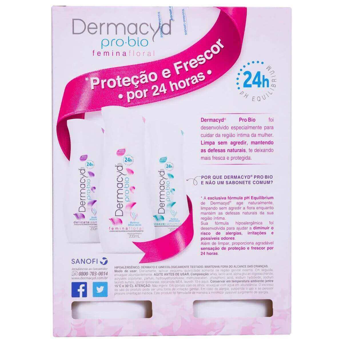 Kit Dermacyd Femina Sabonete Íntimo Pro-bio | Drogasil