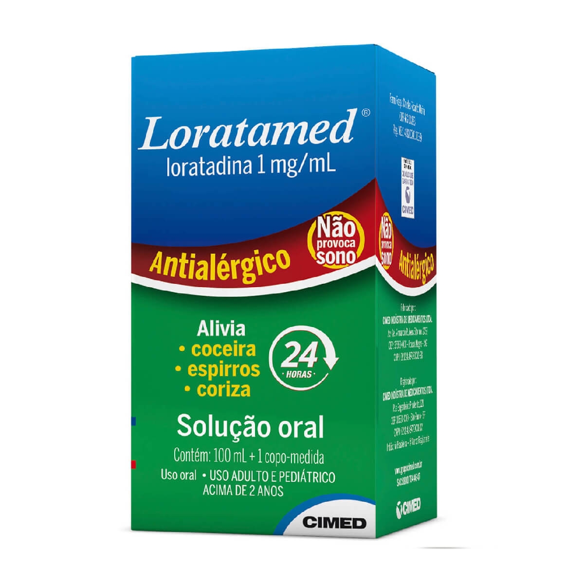 Loratamed 1mg 100ml Xarope Cimed | Drogasil