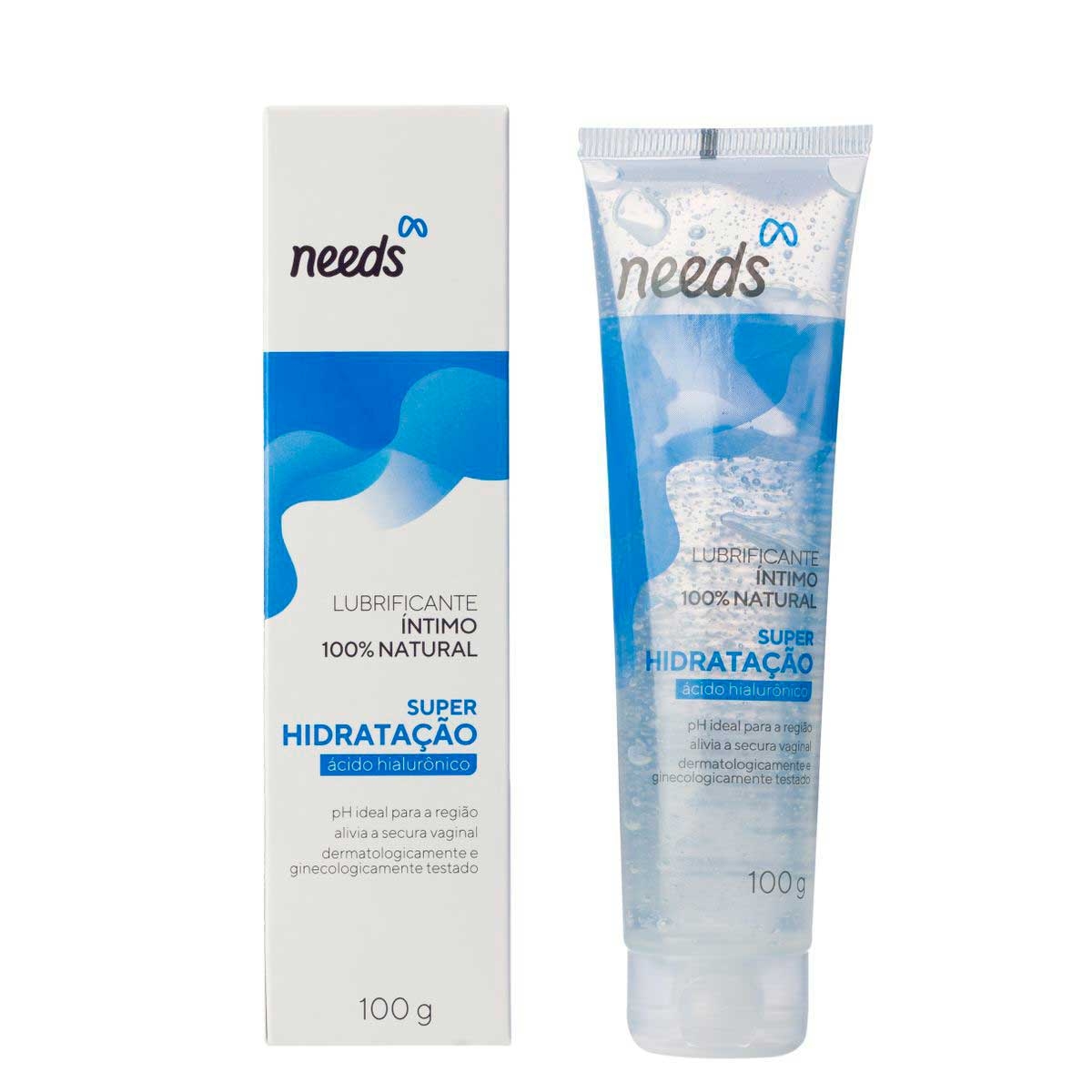 Lubrificante Íntimo Needs 100% Natural com Ácido Hialurônico 100g ...