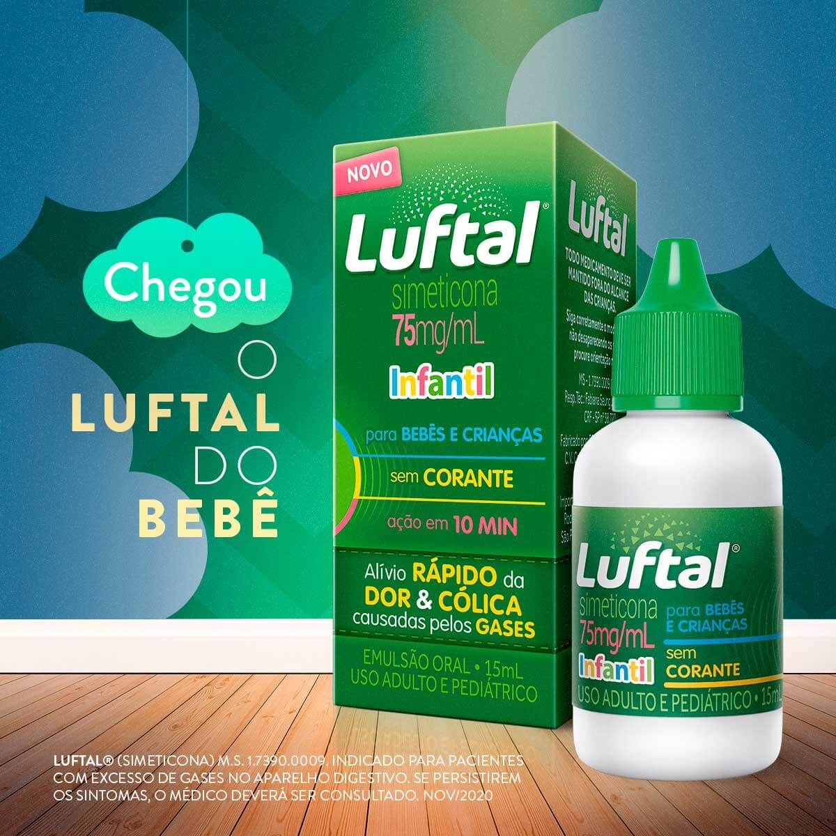 Luftal Infantil Simeticona 75mg/ml Gotas 15ml com menor preço | Drogasil