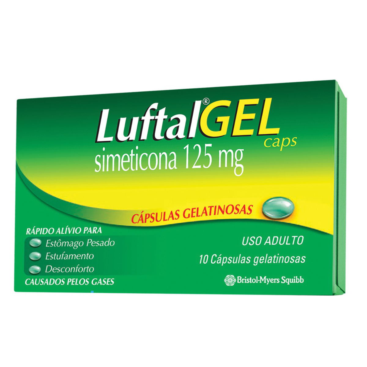 Drogasil | Luftal Gel Reckitt Benckiser 125mg 10 Cápsulas