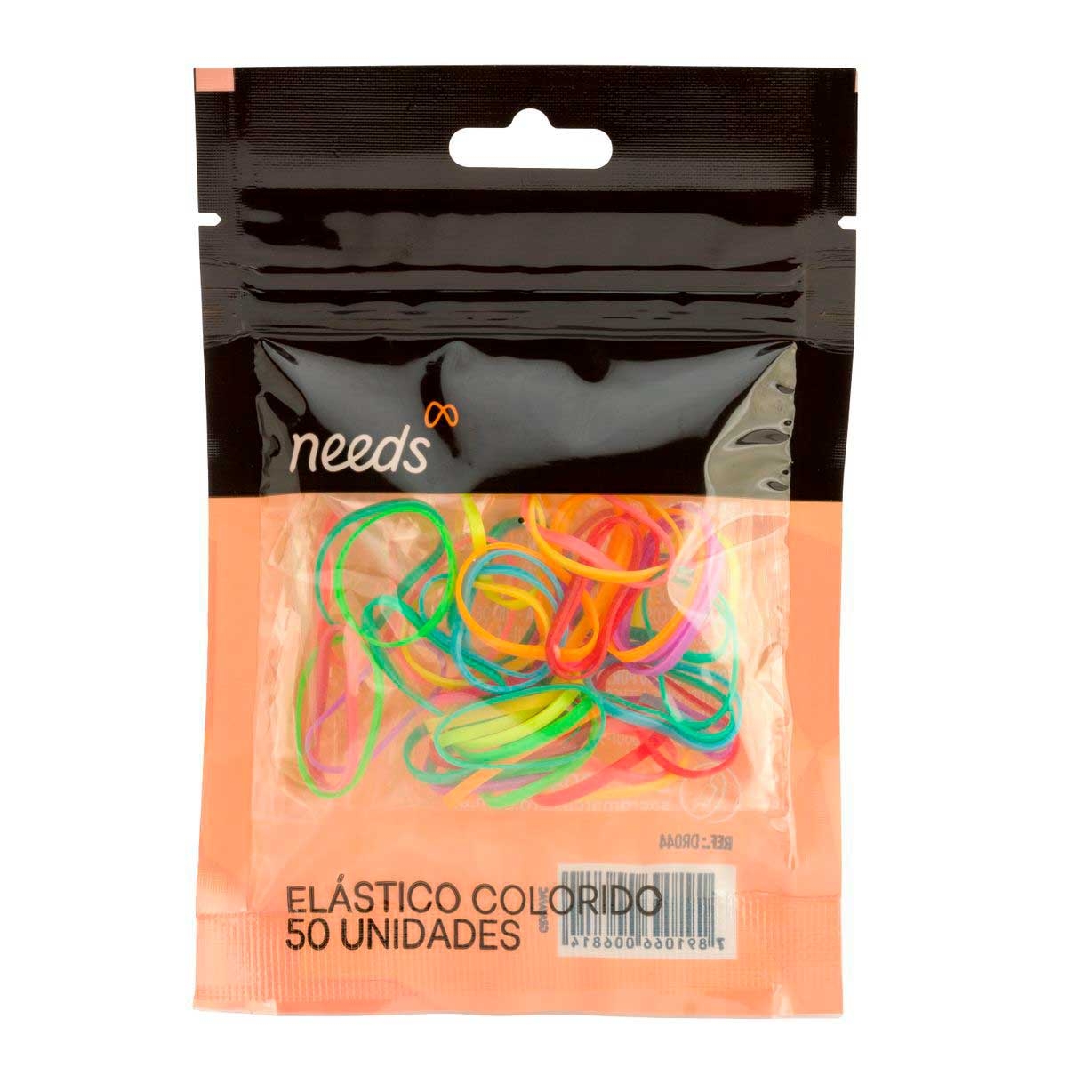 Mini Elástico Colorido Silicone Needs 50 unidades | Drogasil