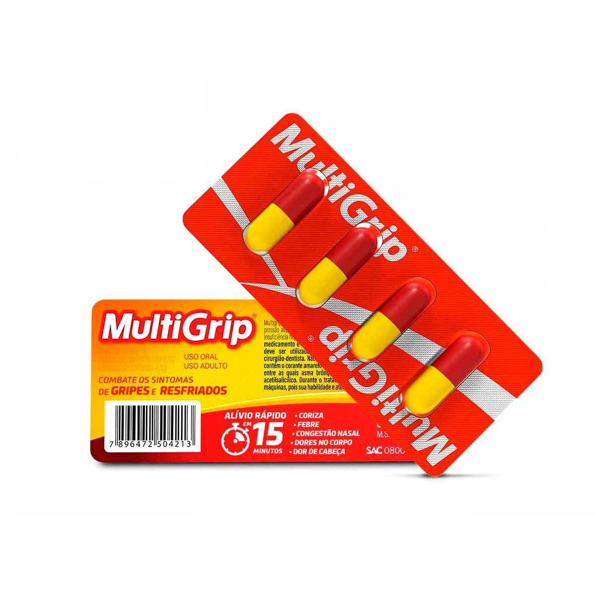 Multigrip com 4 Cápsulas | Drogasil