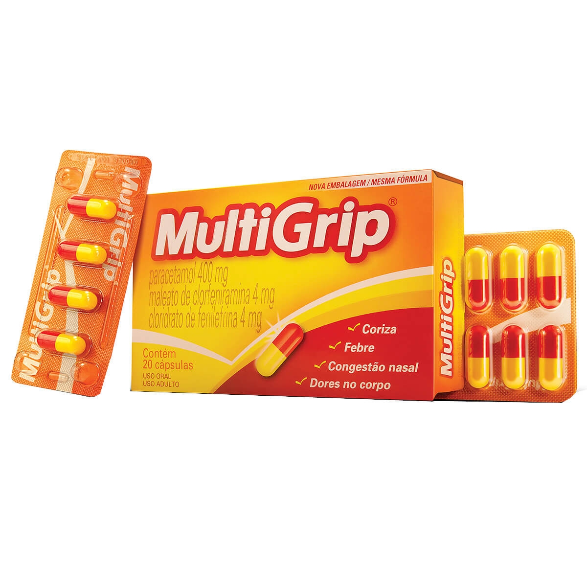 Multigrip com 20 Cápsulas | Drogasil