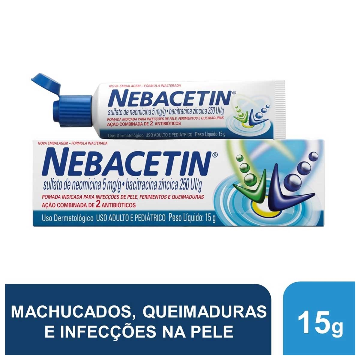 Nebacetin Pomada com 15g: Leia a bula e onde encontrar online | Drogasil