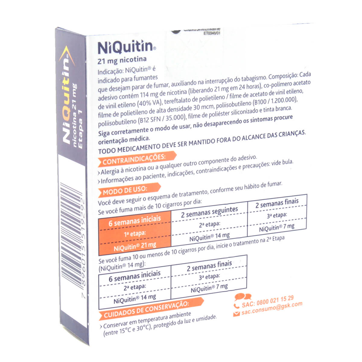 Drogasil | NiQuitin 21 mg 7 Adesivos GSK