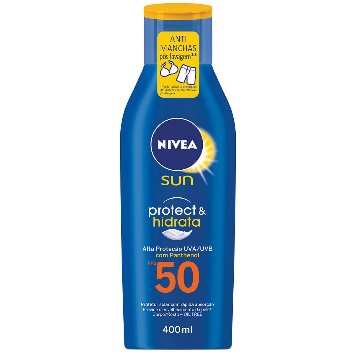 Protetor Solar Nivea Sun Protect & Hidrata FPS50 400ml | Drogasil