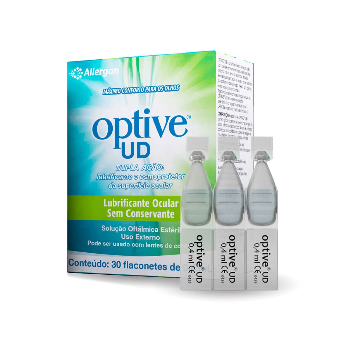 Lubrificante Ocular Optive UD 30 flaconetes de 0,4ml cada: Preço | Drogasil