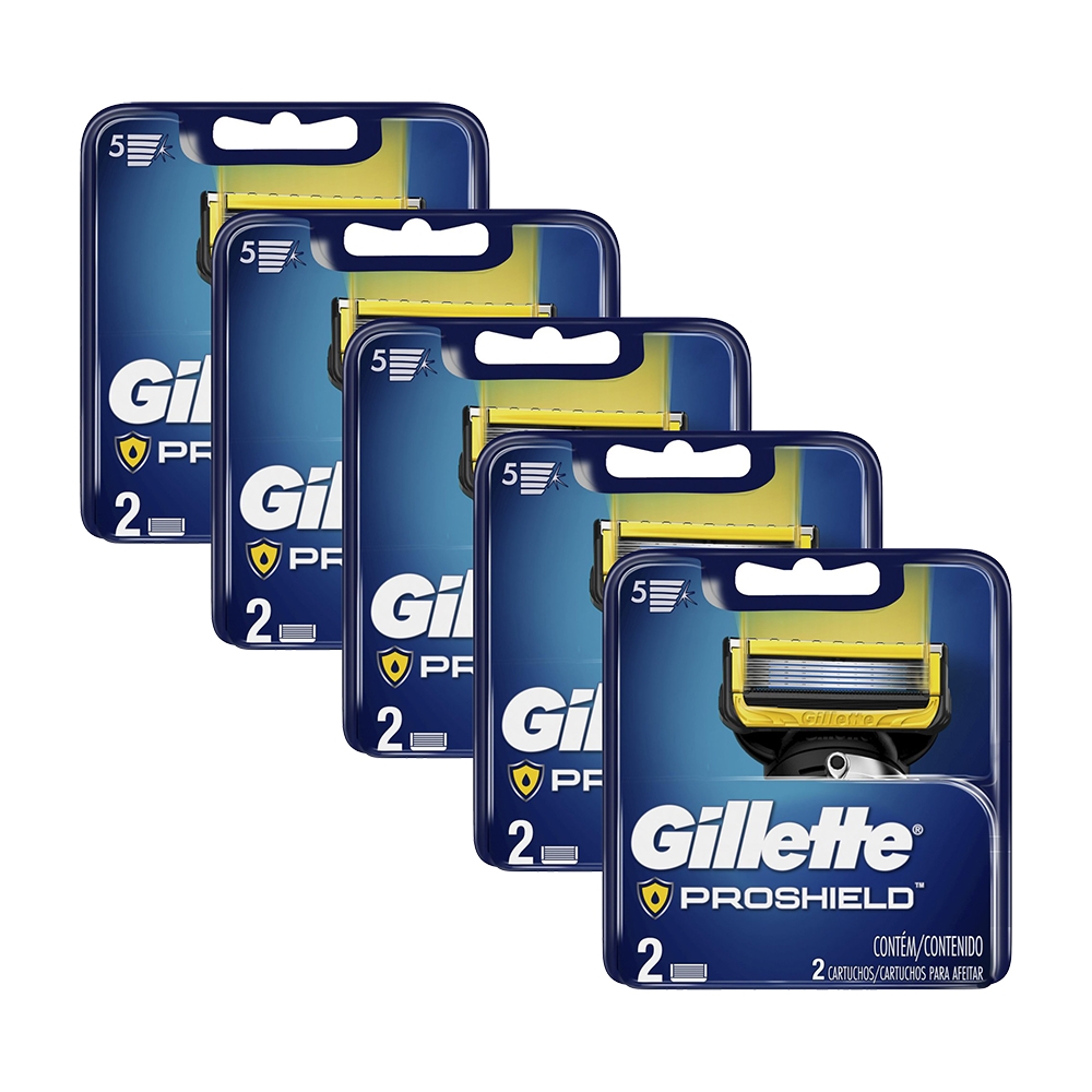 KIT CARGAS GILLETTE FUSION PROSHIELD C/10 UNIDADES | Drogasil