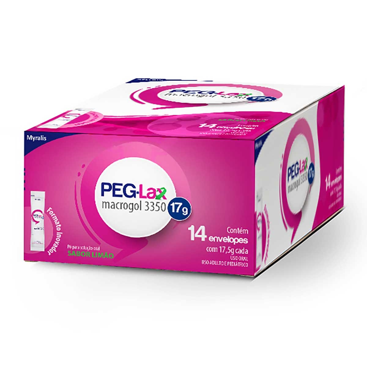 Peg-Lax 14 Envelopes 17,5g cada Myralis | Drogasil