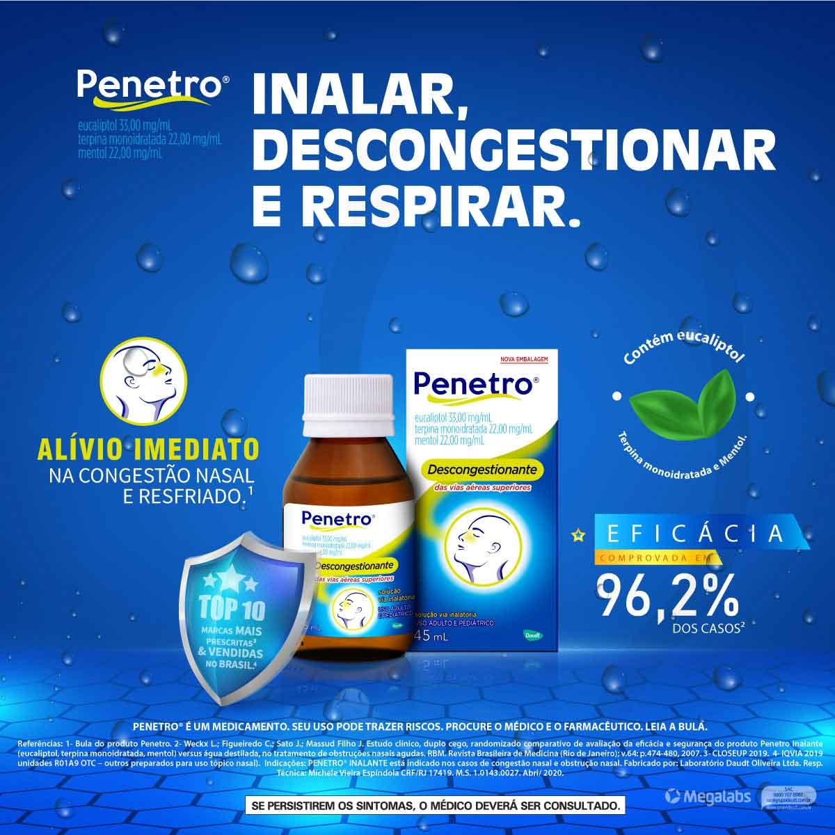 Penetro Descongestionante Solução Via Inalatória 45ml | Drogasil