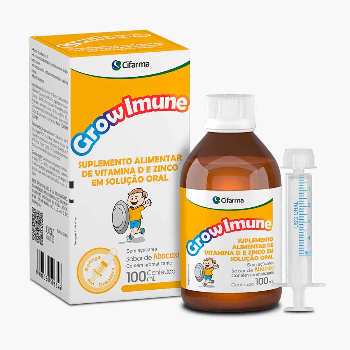 Suplemento Alimentar Grow Imune Sabor Abacaxi 100ml - Preço exclusivo ...