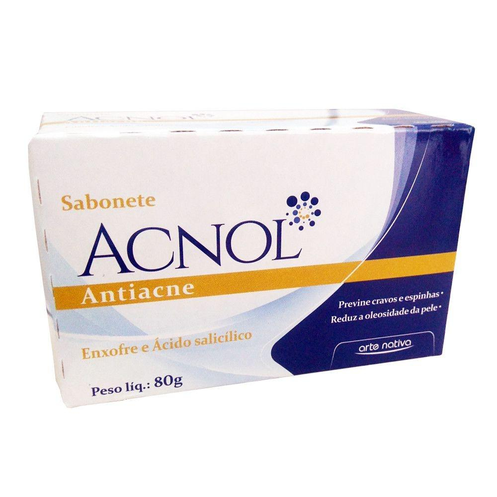 ACNOL SABONETE ENXOFRE E ACIDO SALICILICO 80G - ARTE NATIVA | Drogasil
