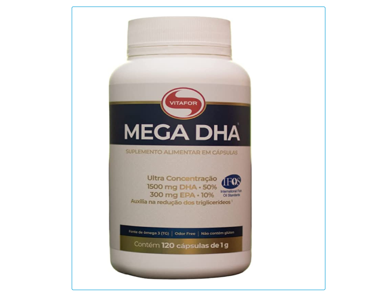 SUPLEMENTO MEGA DHA COM 120CAPS - VITAFOR - Escorrega o Preço