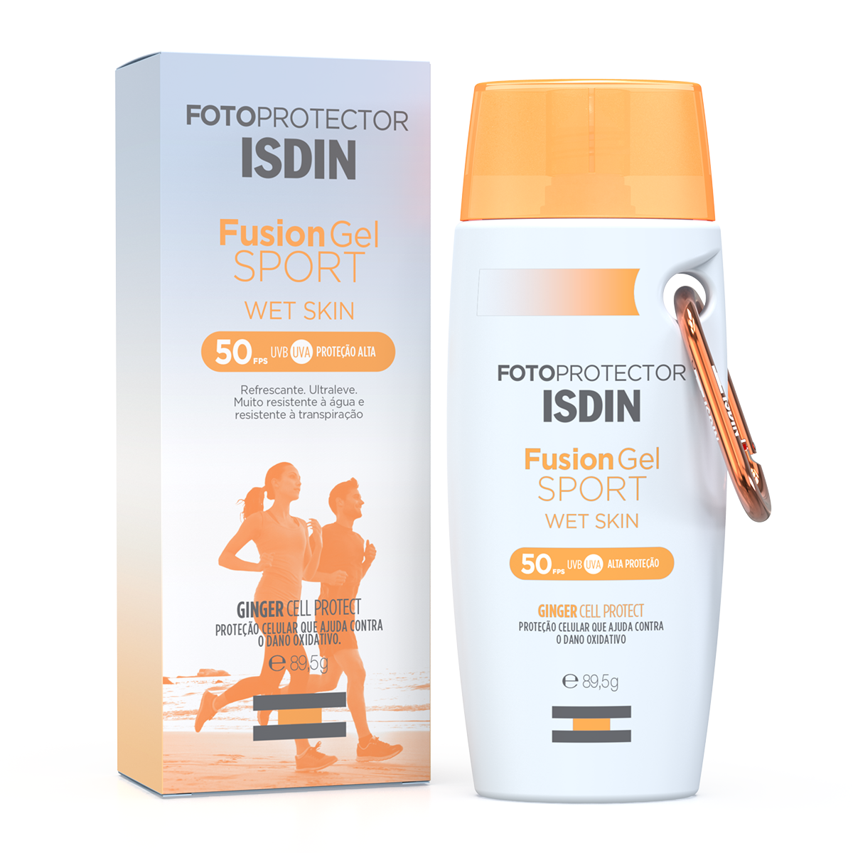 Protetor solar facial Isdin Fusion Gel Sport Wet Skin FPS 50: oferta ...