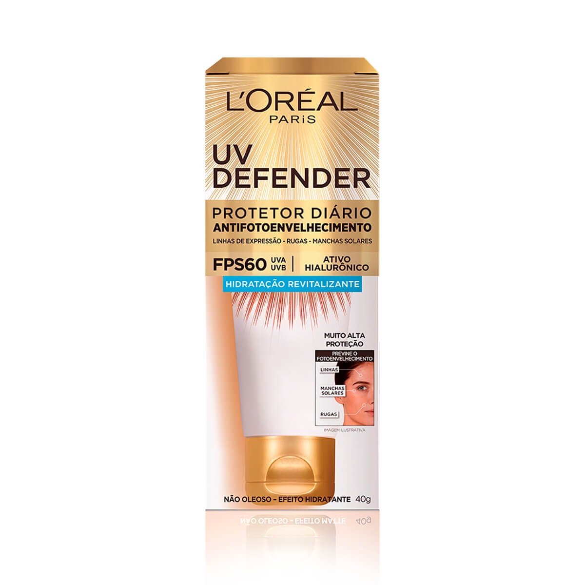 Protetor Solar Facial L'Oréal UV Defender Hidratação Revitalizante ...