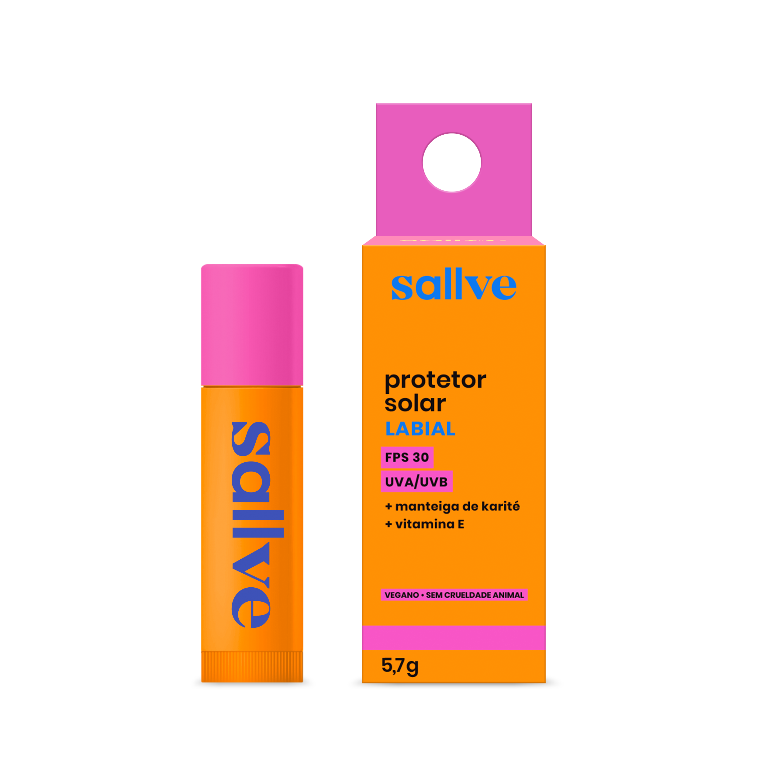 Protetor Solar Labial Sallve FPS 30 5,7g - Preço exclusivo online ...