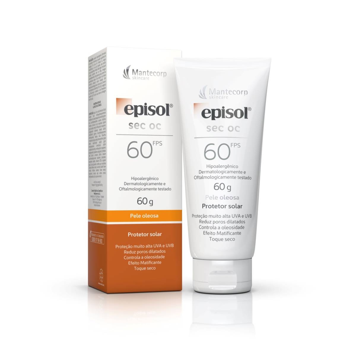 Protetor Solar Facial Episol Sec OC Pele Oleosa FPS60 60g | Drogasil