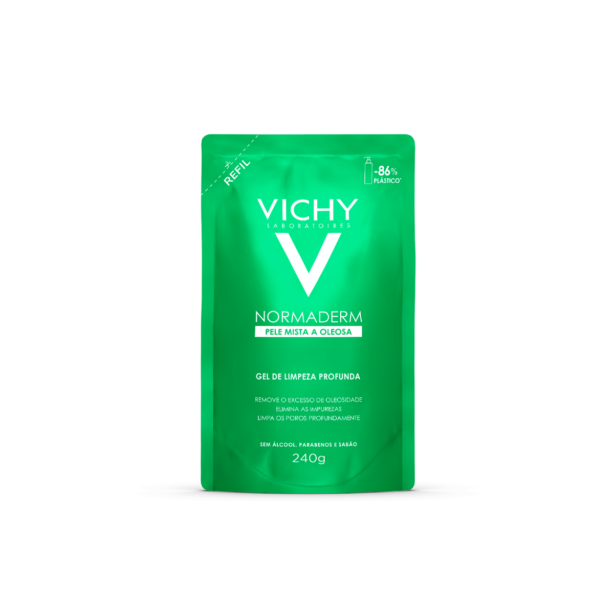 Refil Gel de Limpeza Profunda Vichy Normaderm 240g em promoção | Drogasil