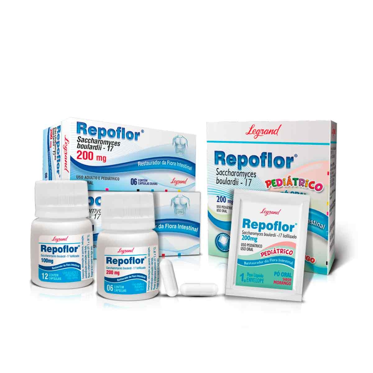 Repoflor Pediátrico 200mg com 4 Envelopes | Drogasil