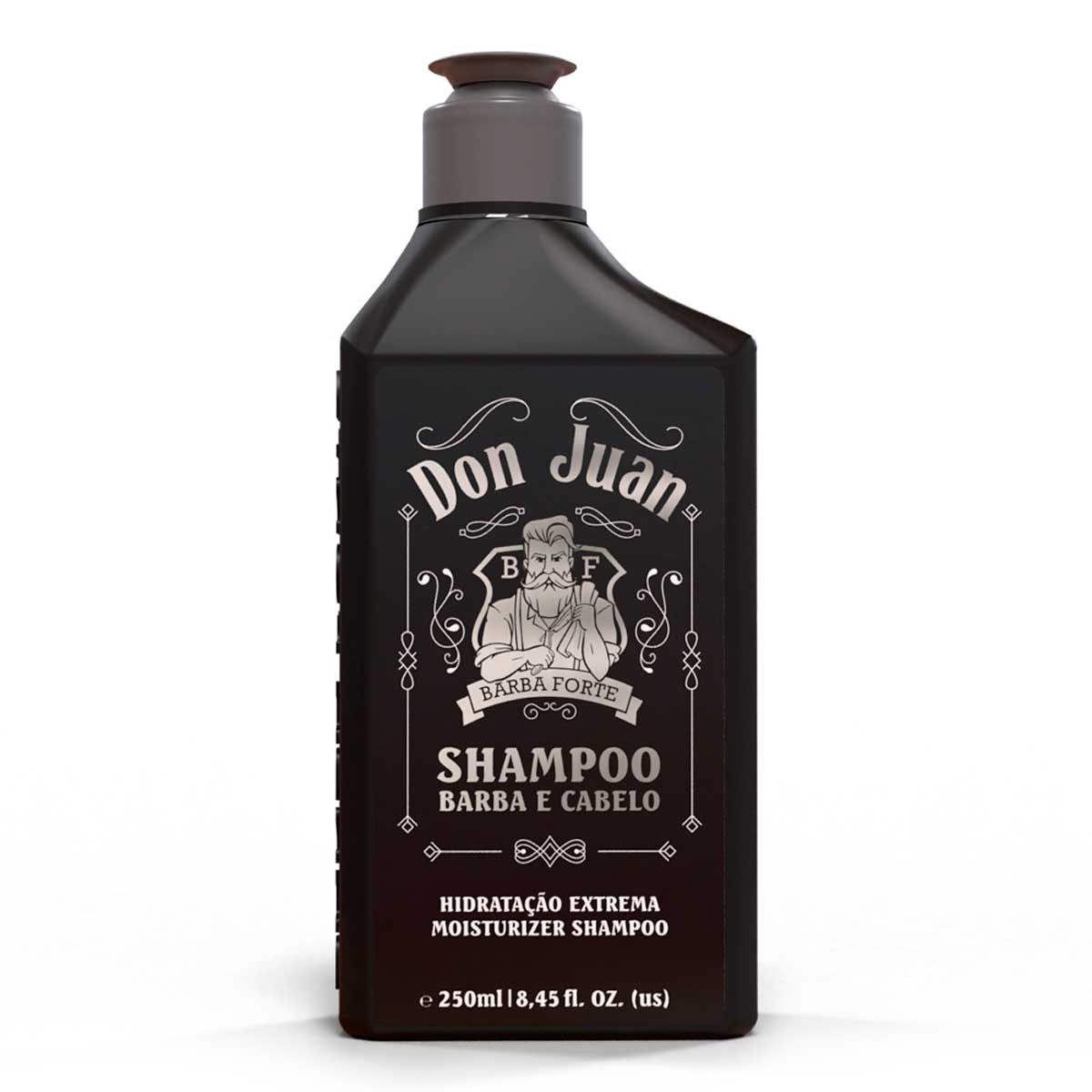 Shampoo Barba Forte Don Juan Hidratação Extrema Barba e Cabelo com ...