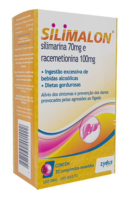Silimalon 100mg + 70mg Nikkho com 30 comprimidos | Drogasil