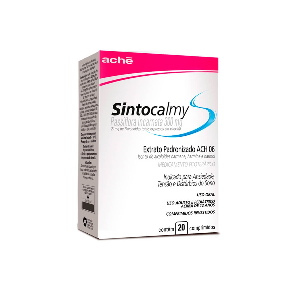 Sintocalmy 300mg 20 Comprimidos Aché - encontre preço e bula | Drogasil