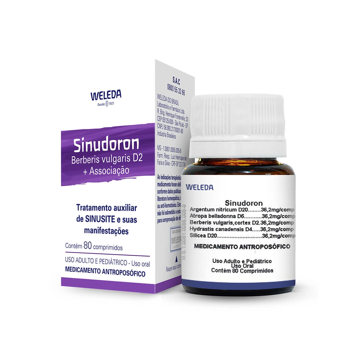 Sinudoron Weleda com 80 Comprimidos | Drogasil