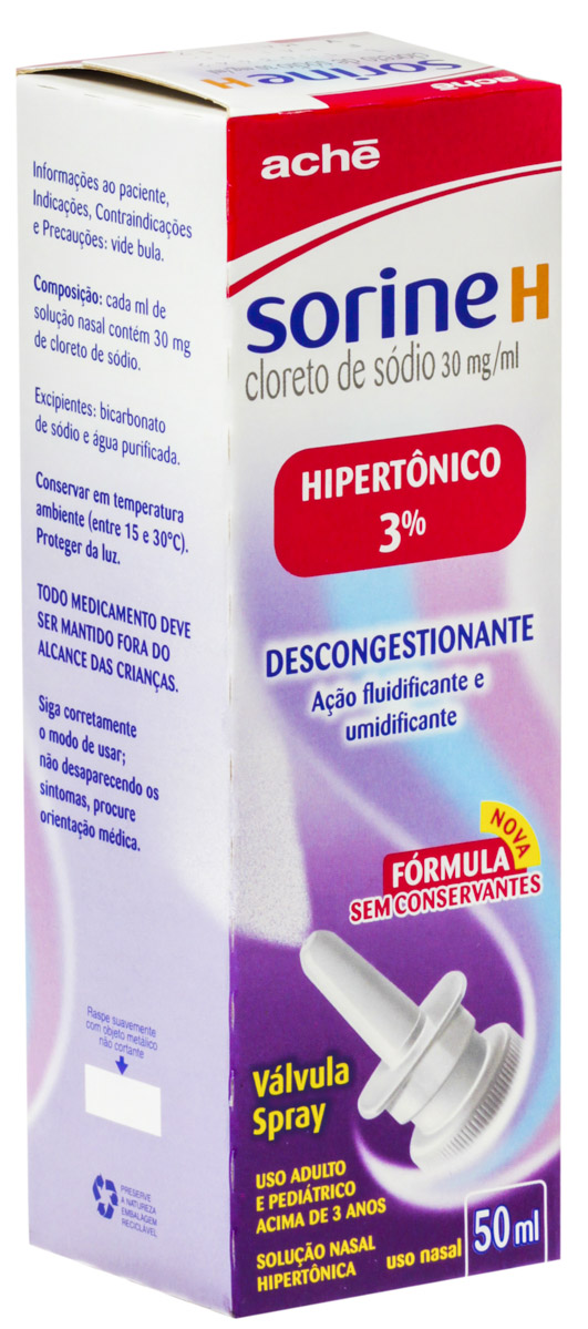 Sorine H 30mg 50ml Spray Aché | Drogasil
