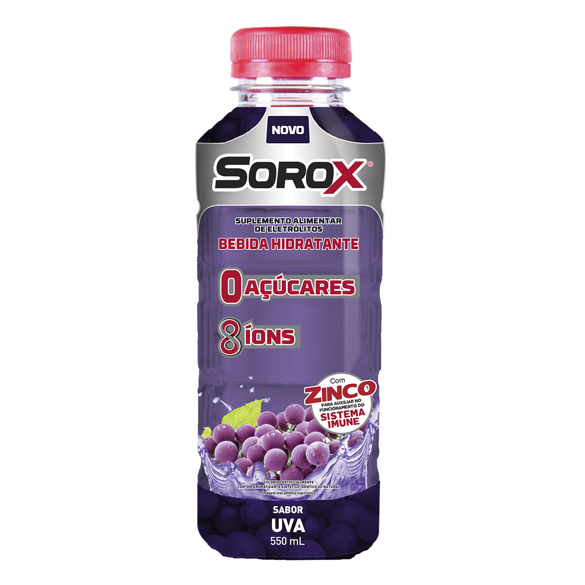 Sorox Uva 550ml - Bebida hidratante de eletrólitos - Preço | Drogasil