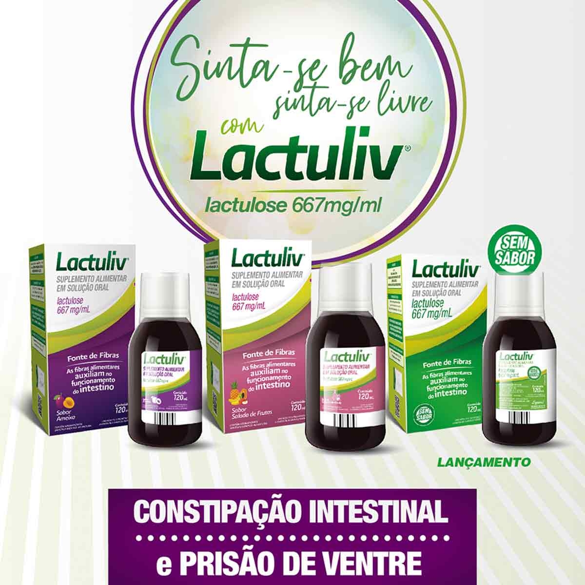 Lactuliv Sabor Salada de Frutas Solução Oral 120ml | Drogasil