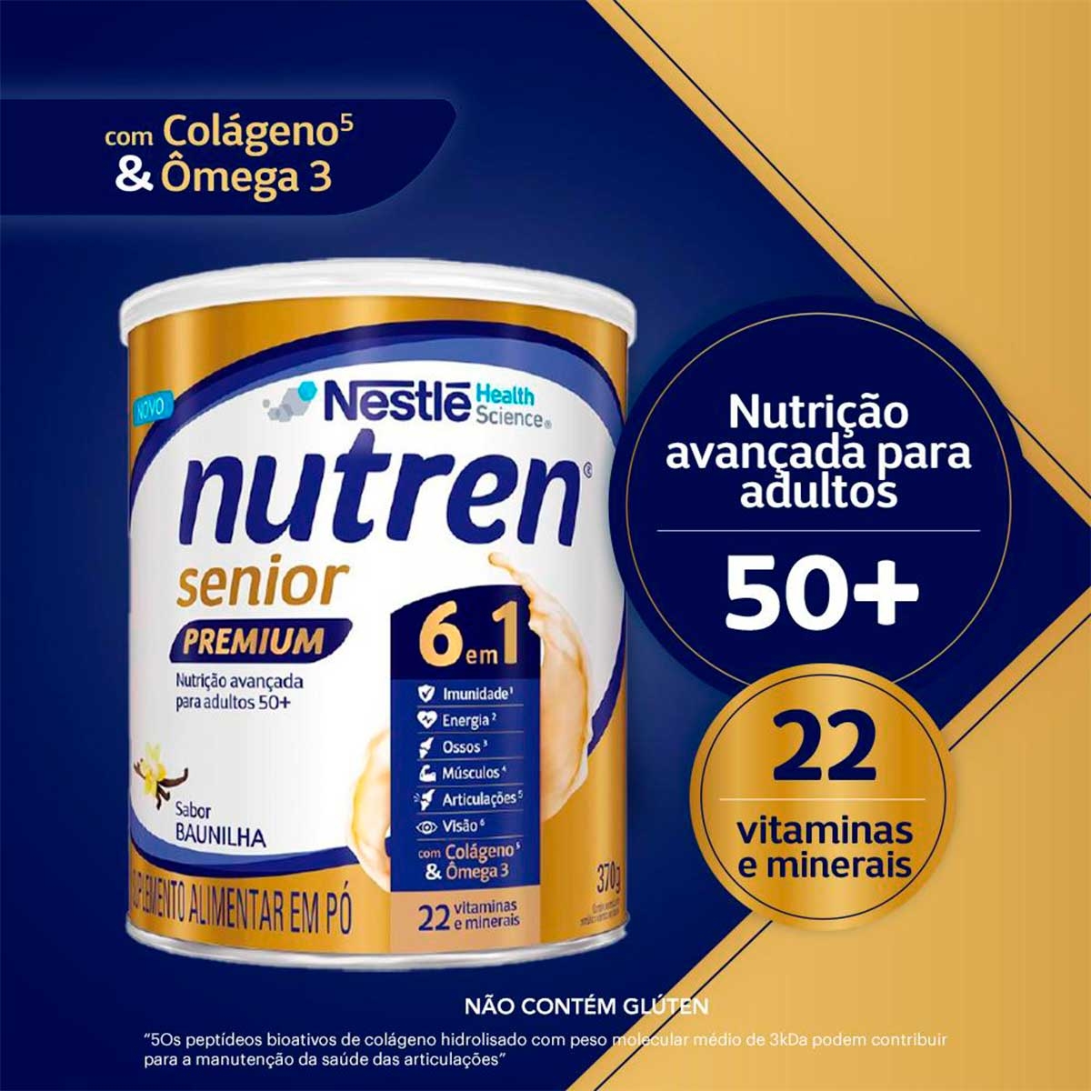 Suplemento Alimentar Nutren Senior Premium Baunilha 370g - Oferta ...