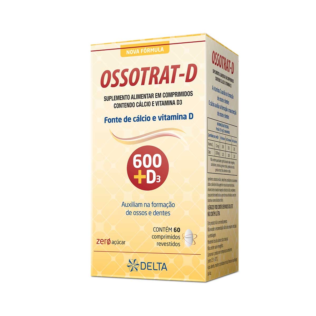 Suplemento Vitamínico Ossotrat-D com 60 Comprimidos | Drogasil