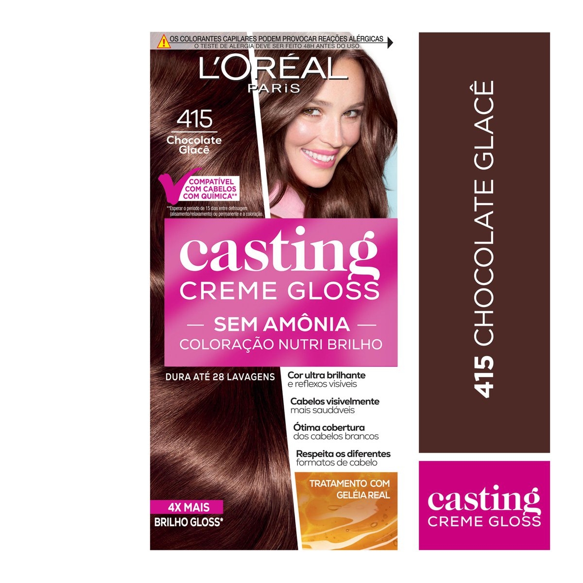 Tintura Semi-Permanente Casting Creme Gloss 415 Chocolate Glacê | Drogasil