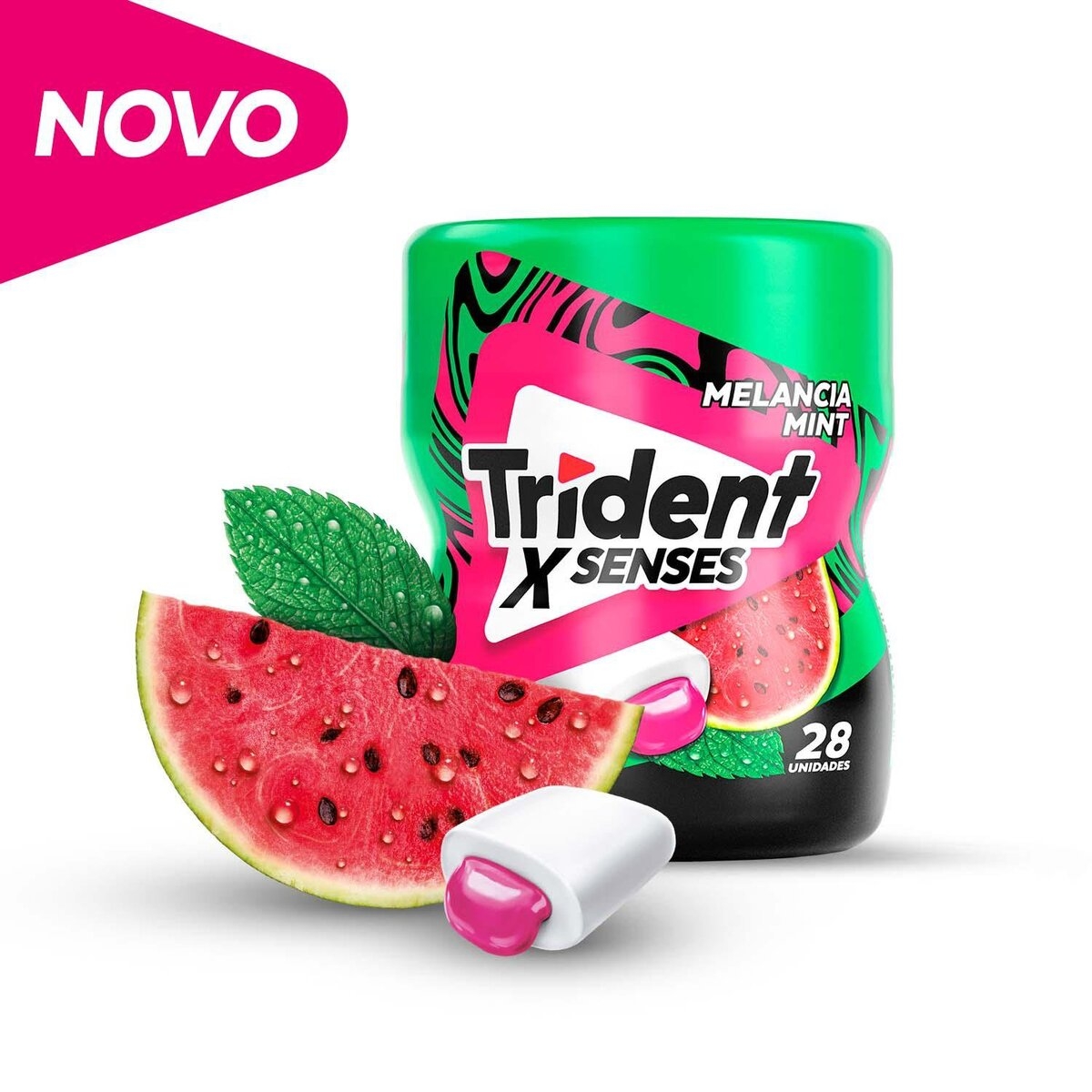 Trident X Senses Melancia Mint Zero Açúcar - 28 Unidades com menor ...