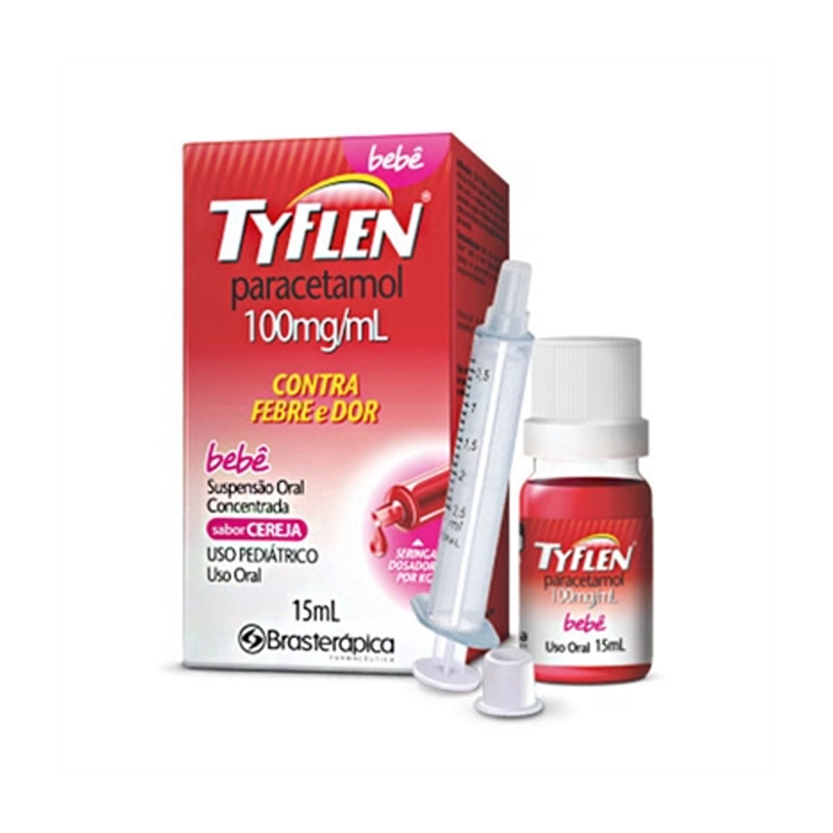 Tyflen Bebê Paracetamol 100mg/ml Suspensão Oral 15ml com menor preço ...