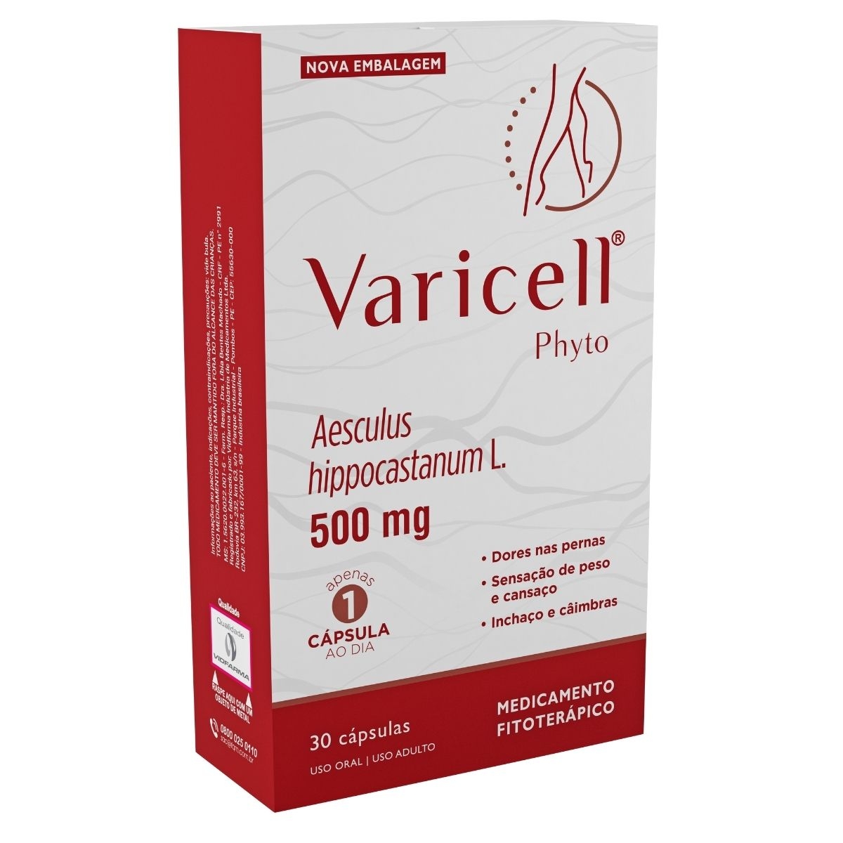 Varicell Phyto 500mg com 30 Cápsulas | Drogasil