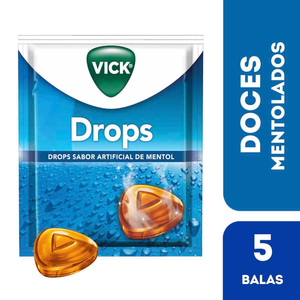 Vick Drops Sabor Mentol 5 Pastilhas | Drogasil