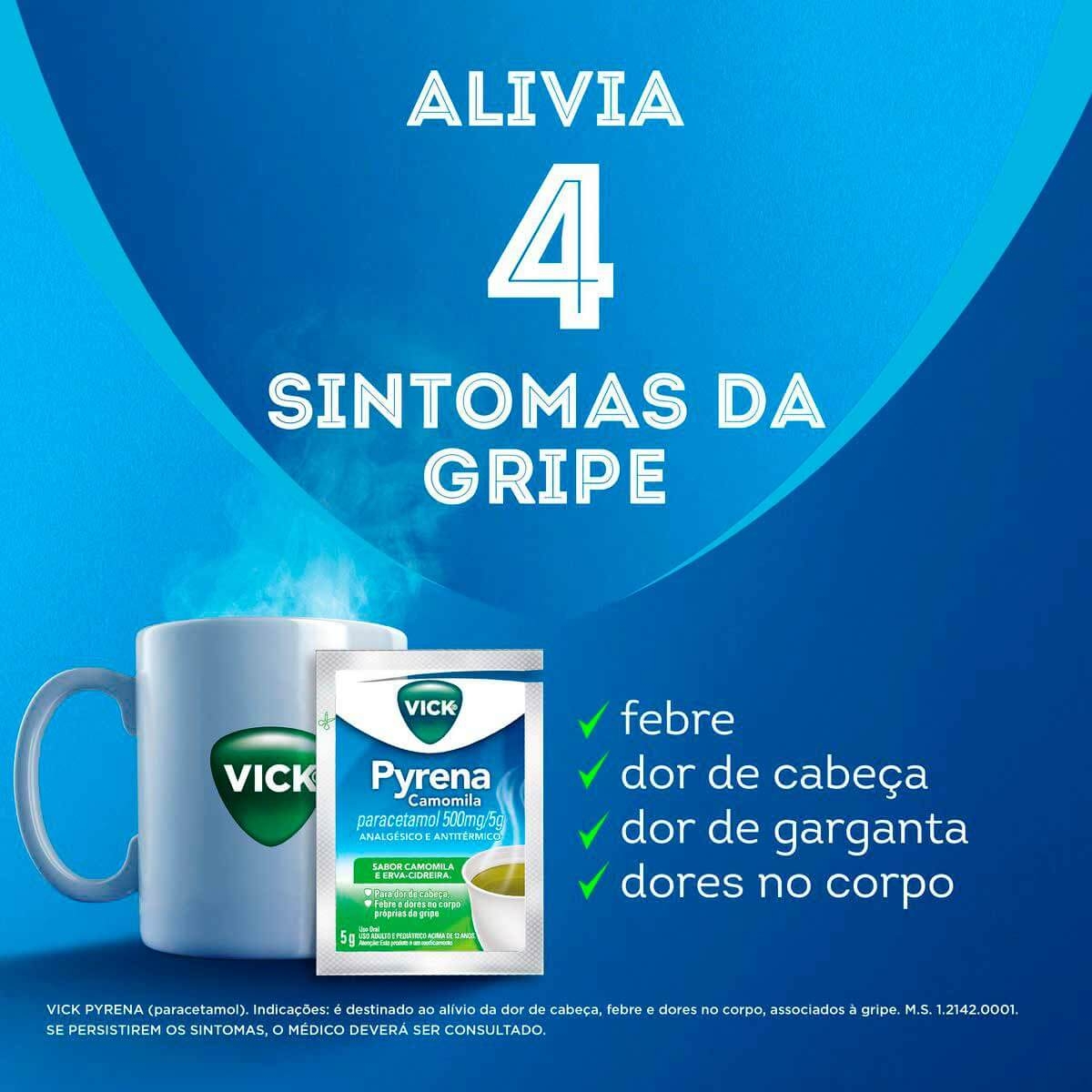 Vick Pyrena Sabor Camomila e Erva Cidreira Envelope 5g | Drogasil